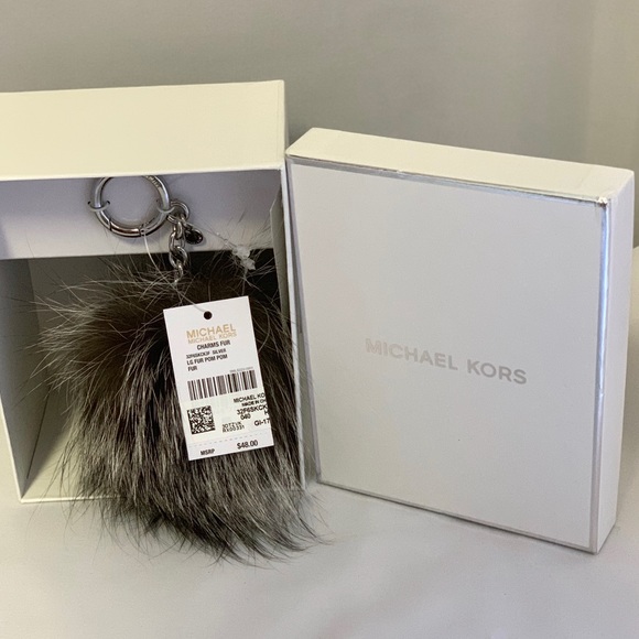 Michael Kors | Bags | Michael Kors Silver Pom Pom Key Charm | Poshmark